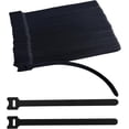 CRKMGS-100 PCS 8 Inches Black Reusable Cable Ties, Adjustable Cord ...