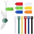 CRKMGS-100 Pcs Multicolor Write On Cable Labels & Reusable Fastening ...