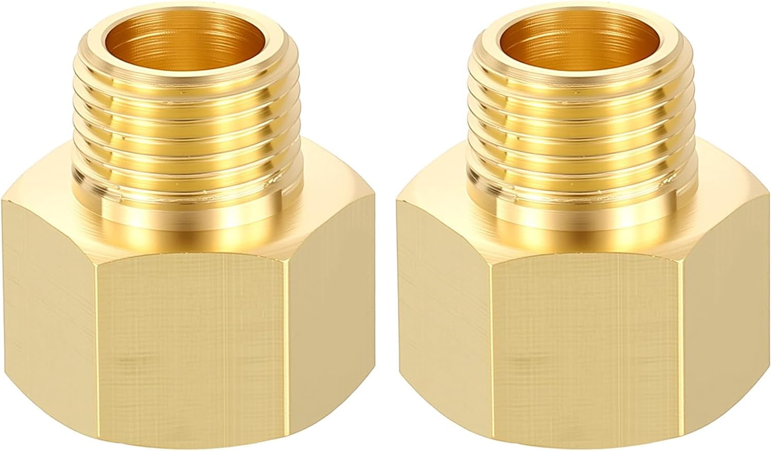 CRKMGS-2PCS Brass Pipe Fitting, 1/2" NPT FeMale x 3/8" NPT Male Thread ...