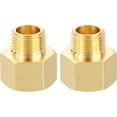 CRKMGS-2PCS Brass Pipe Fitting, 1/2" NPT FeMale x 3/8" NPT Male Thread ...