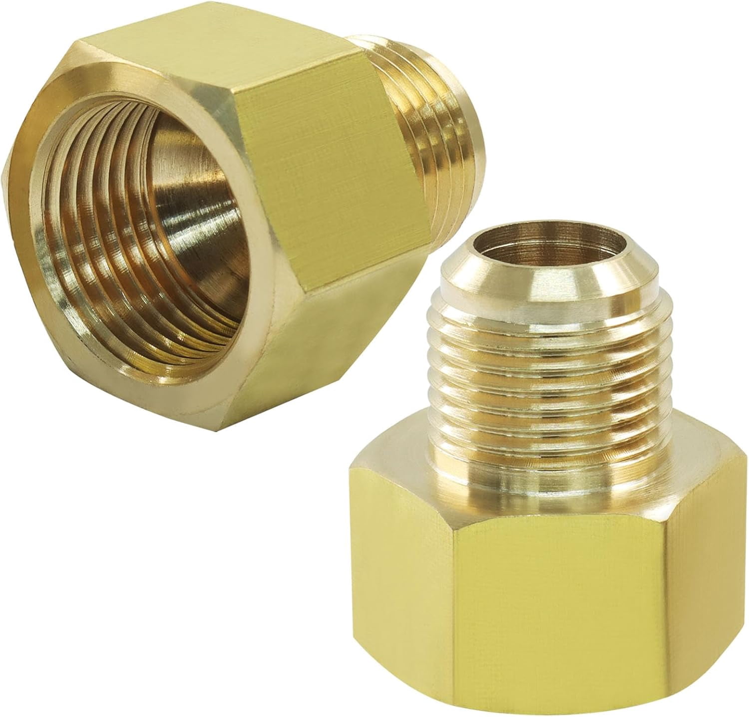 CRKMGS-2Pcs Brass Flare Tube Fitting 5/8 Inch NPT Male x 3/4 Inch ...