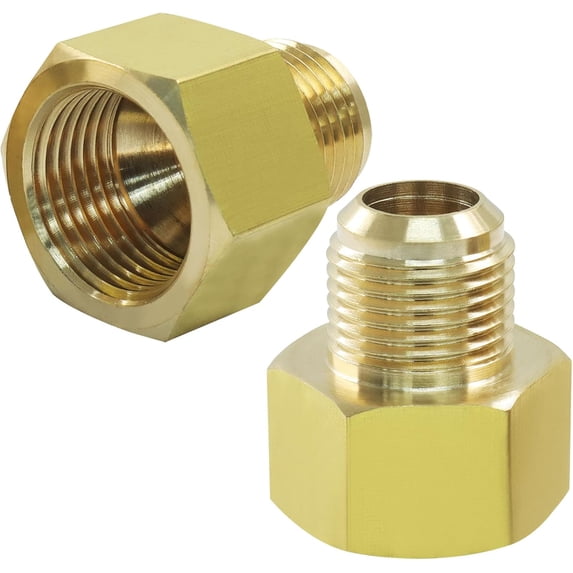CRKMGS-2Pcs Brass Flare Tube Fitting 5/8 Inch NPT Male x 3/4 Inch ...