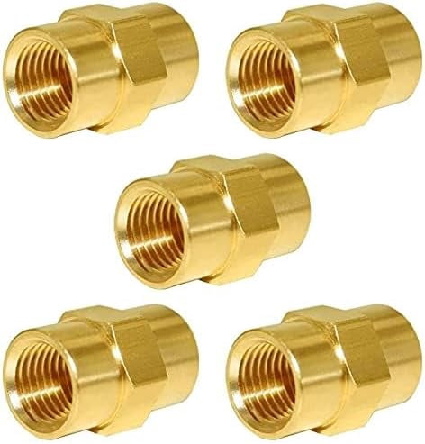 CRKMGS-Brass 3/8"NPT Female x 3/8"NPT Female Pipe Fitting Hex Nipple ...