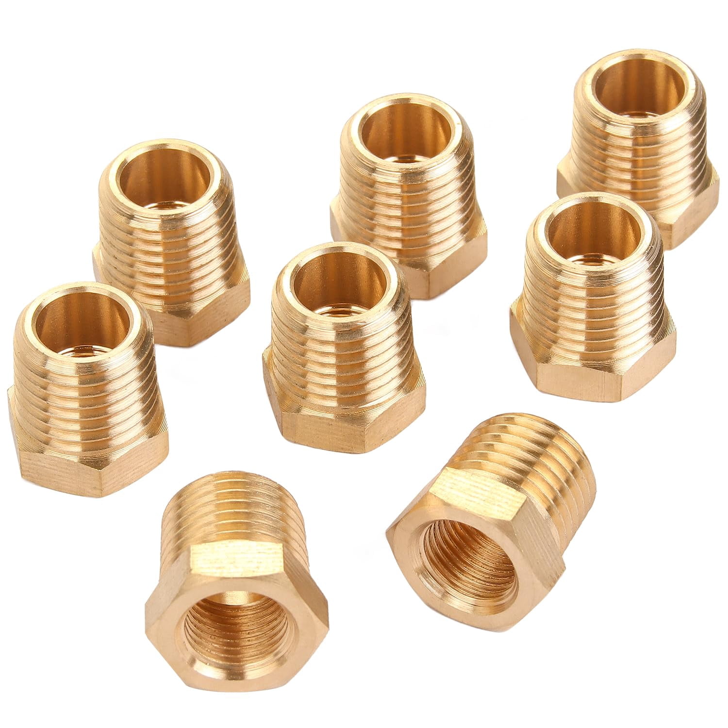 CRKMGS-Brass Pipe Hex Bushing Fittings 1/4 Inch Male x 1/8 Inch Female ...