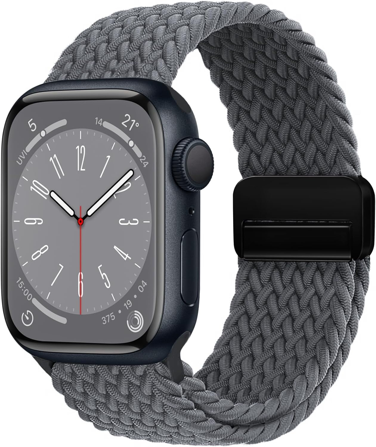 CRKMGS-Magnetic Braided Solo Loop Band Compatible with Apple Watch ...