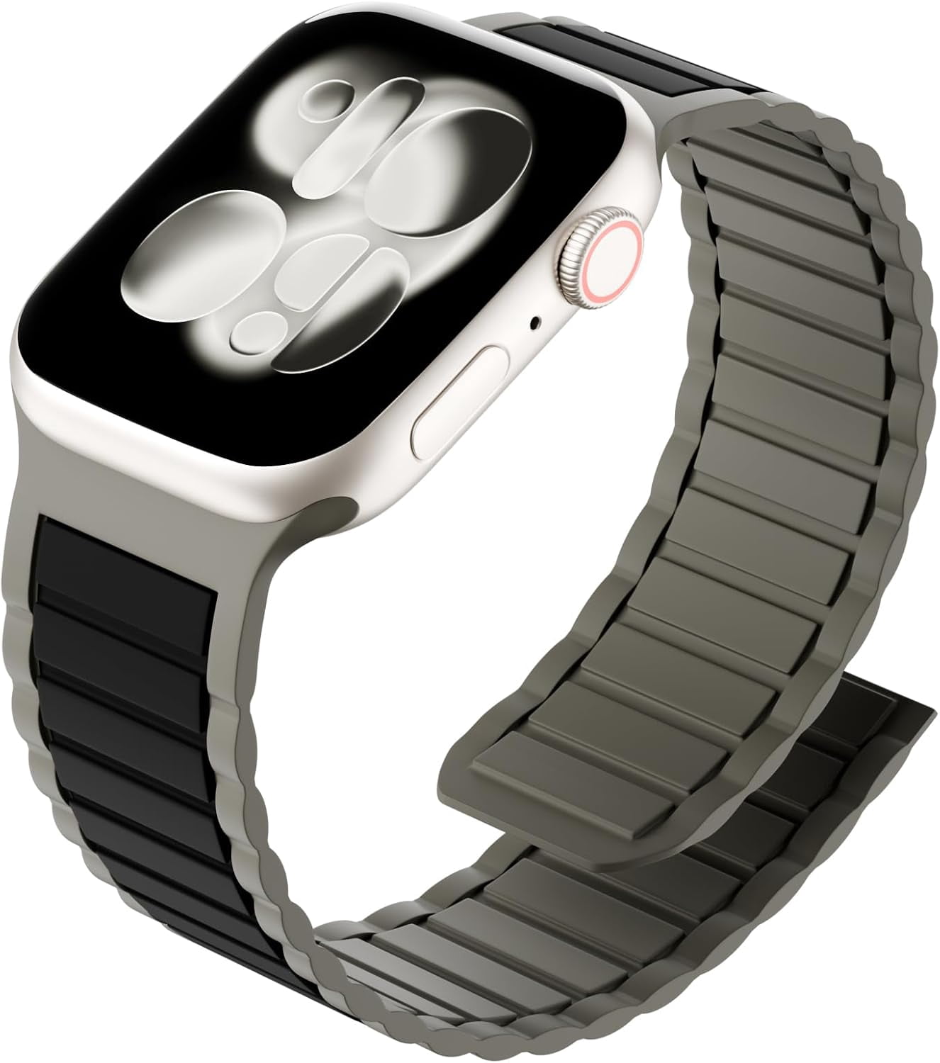 CRKMGS-Silicone Magnetic Band Compatible with Apple Watch for 38mm 40mm ...