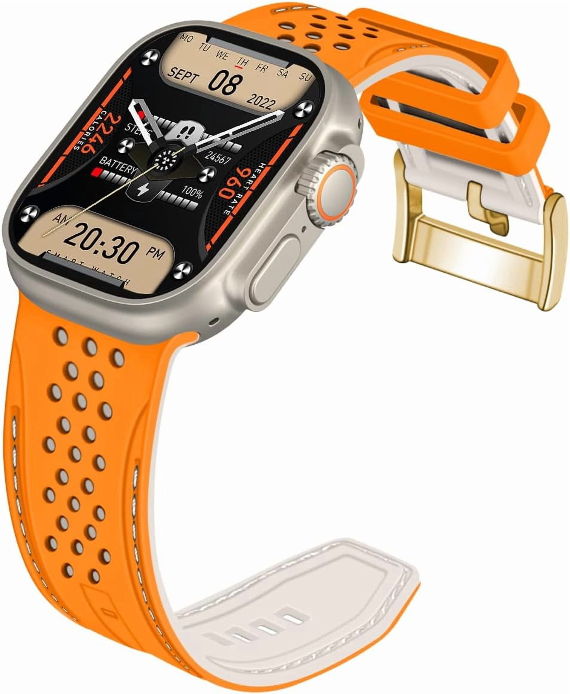 CRKMGS-Sport Silicone Waterproof Replacement Band Compatible with Apple ...