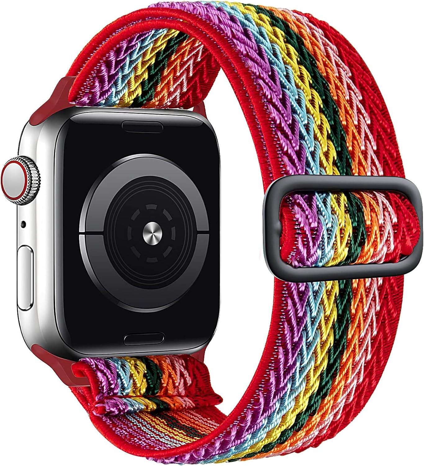 CRKMGS-Stretchy Braided Solo Loop Compatible for Apple Watch Band 38mm ...