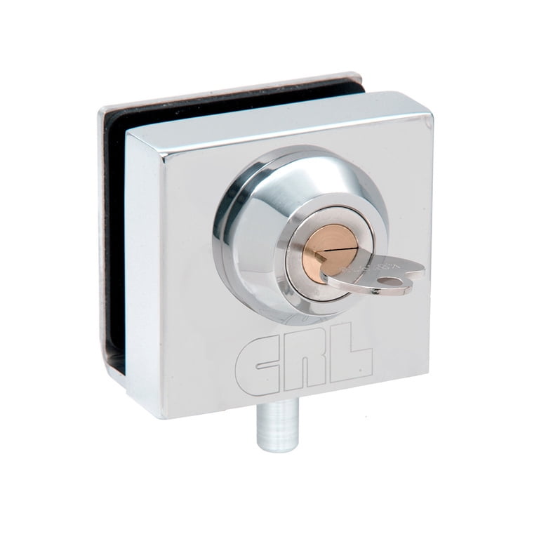 CRL 03P12 Chrome Deluxe Slip-On Showcase Lock for 1/2" Glass - Walmart.com