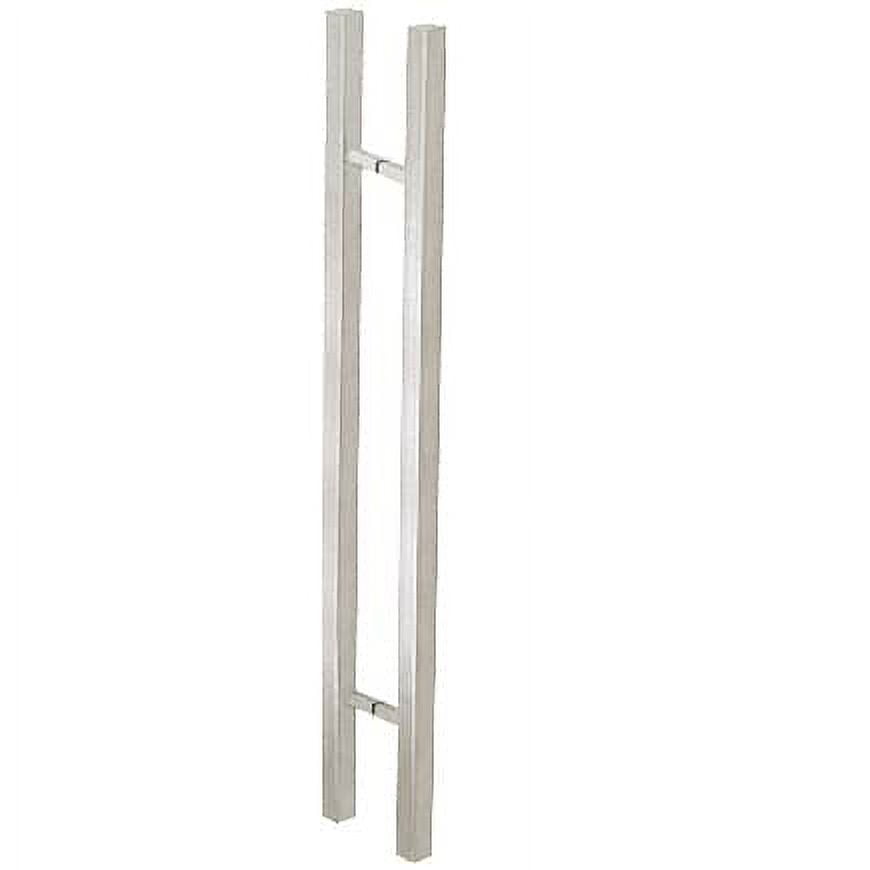 CRL 48SQSLPBS Brushed Stainless Glass Mounted Square Ladder Style Pull ...