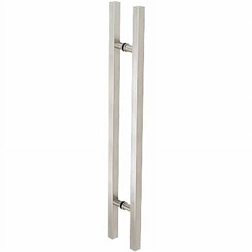 CRL 60SQRLPBS Brushed Stainless Glass Mounted Square Ladder Style Pull ...