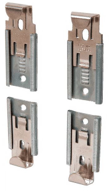 CRL 64114BV Nickel Plated Adjustable Mirror Clip Set for 1/4" Beveled ...