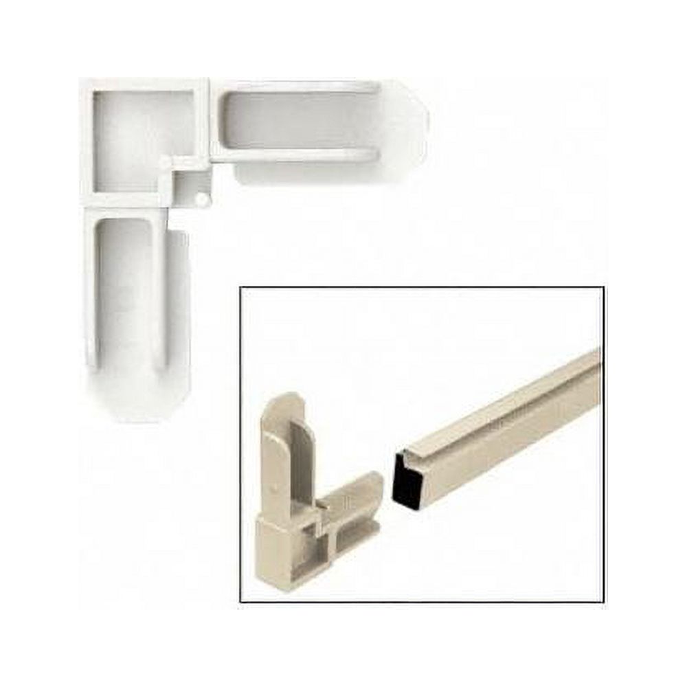 CRL 7/16" White Square Cut Frame Corner - 100 Pack - Walmart.com
