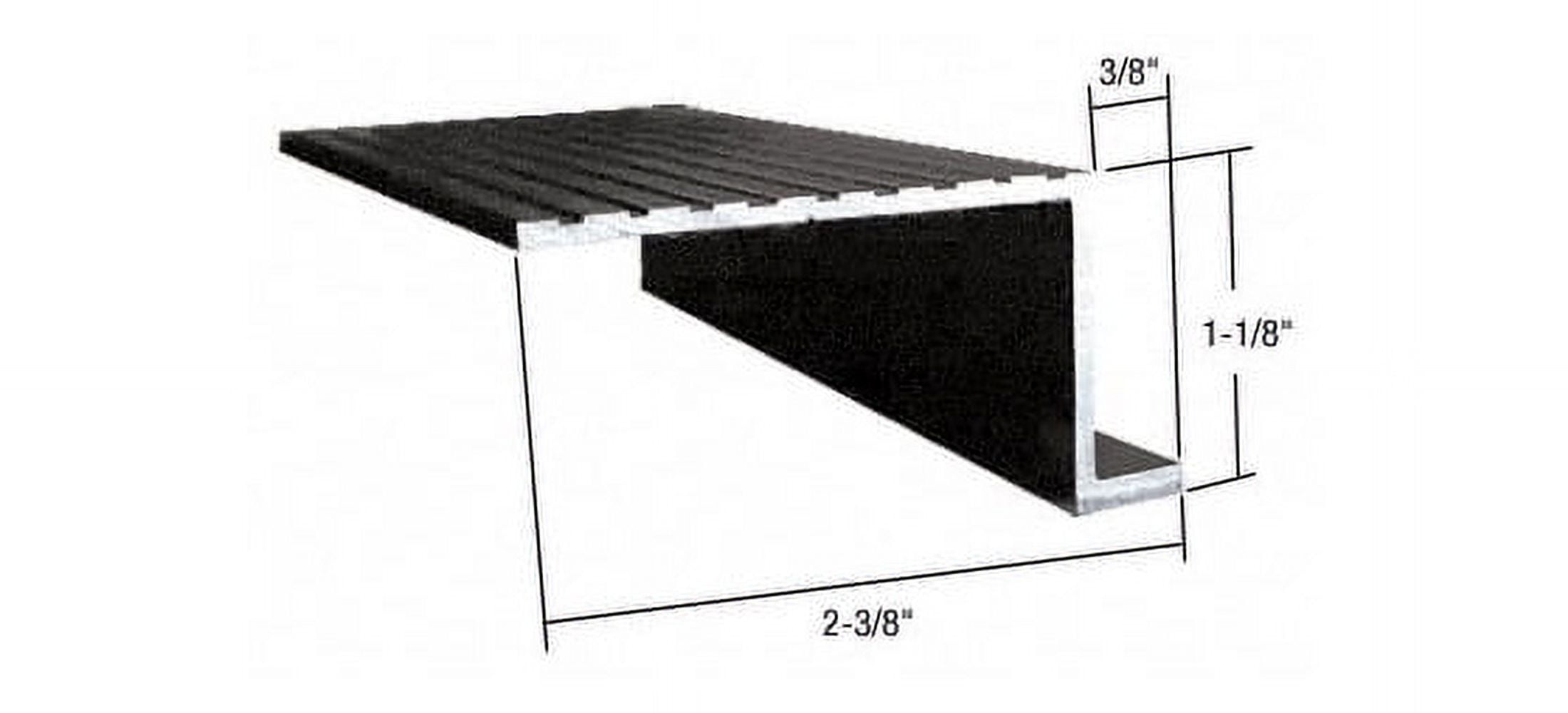 CRL 742SBL Black 74" x 2-3/8" Retractable Screen Door In-Sill adaptor ...
