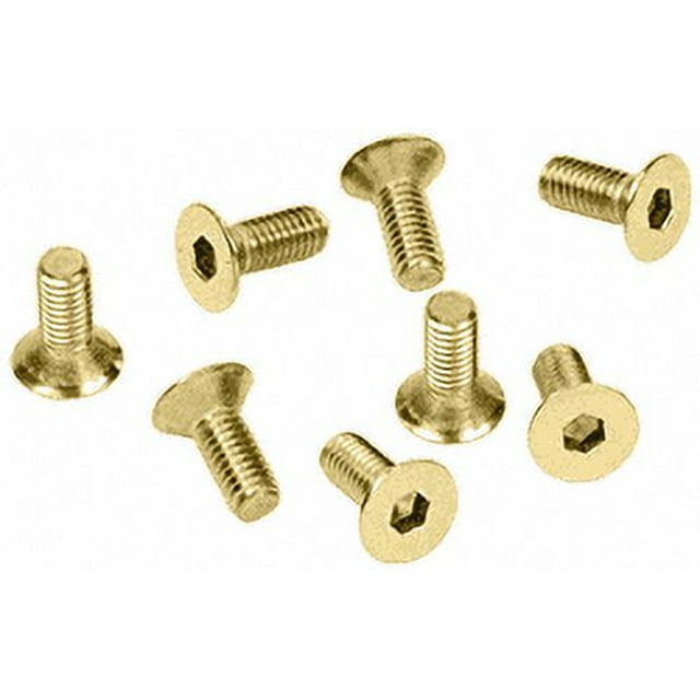 CRL A612BR Brass 6 mm x 12 mm Cover Plate Flat Allen Head Screws - pack ...