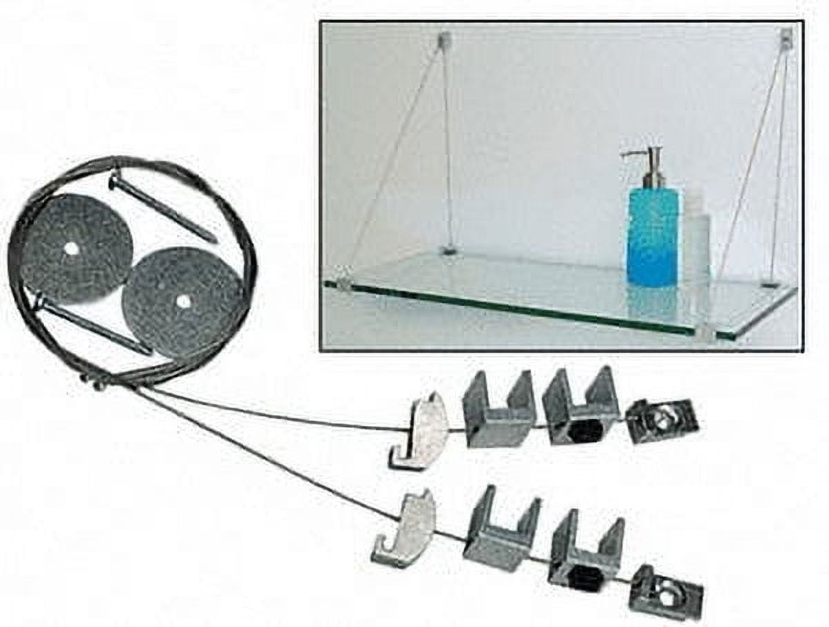 CRL Aluminum Cable Shelf Bracket System for 5/8" to 3/4" Shelves ...