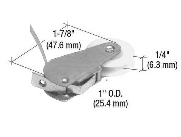 CRL B518 1" Nylon Sliding Screen Door Spring Tension Roller - pack of 2 ...