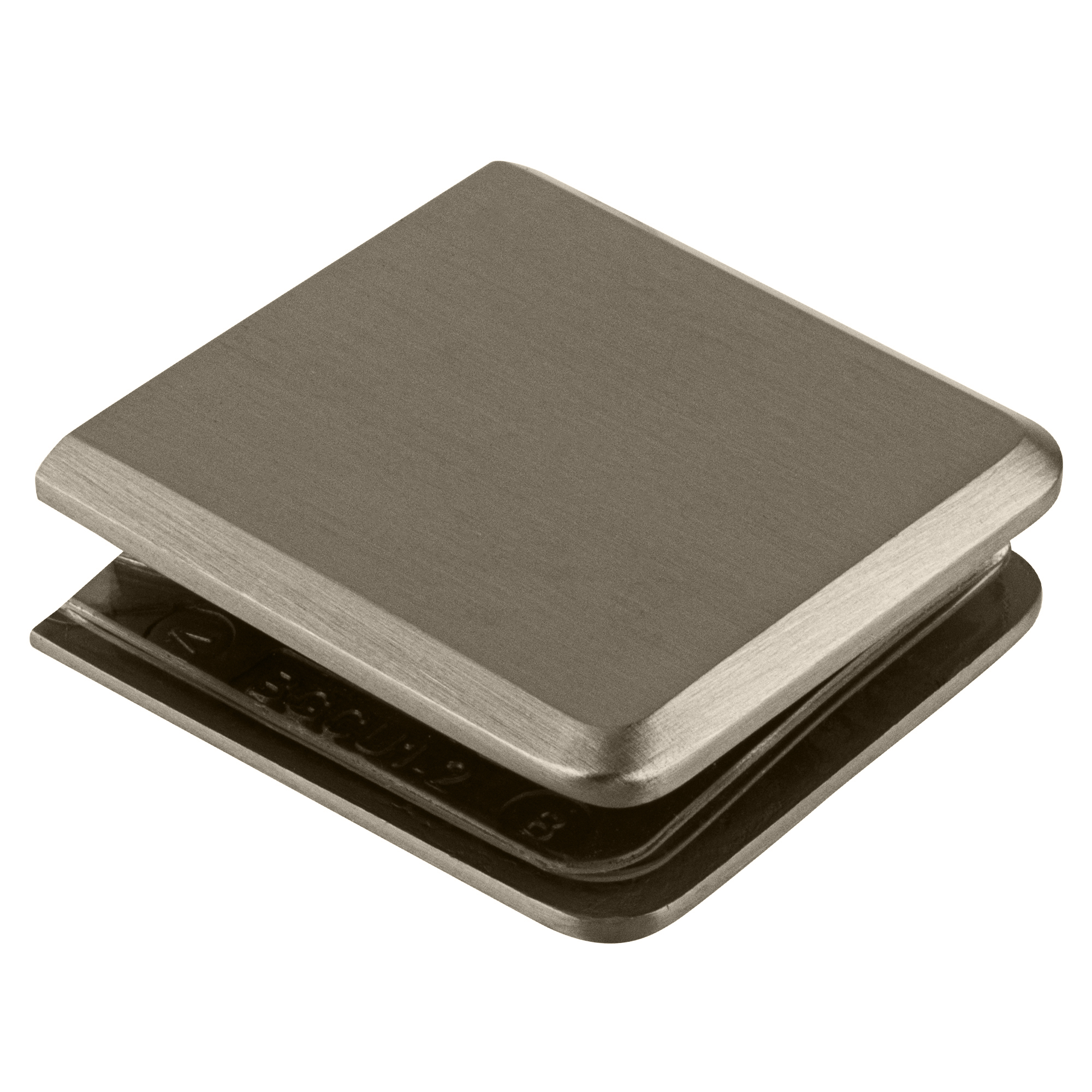 CRL BGCU1BN Brushed Nickel Beveled Style Notch-in-Glass Fixed Panel U ...