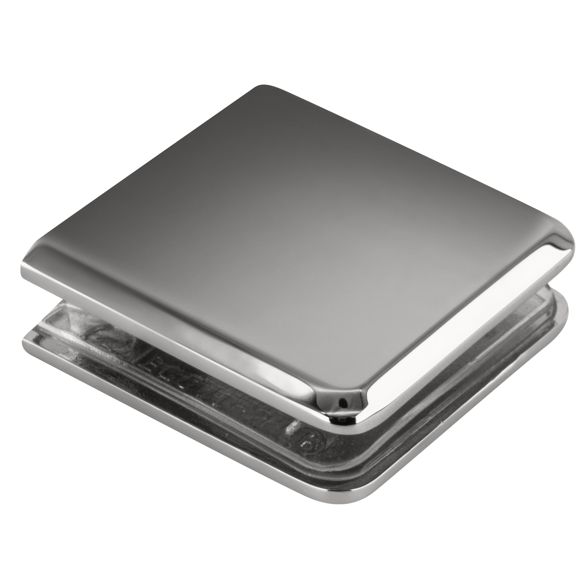 CRL BGCU1CH Polished Chrome Beveled Style Notch-in-Glass Fixed Panel U ...