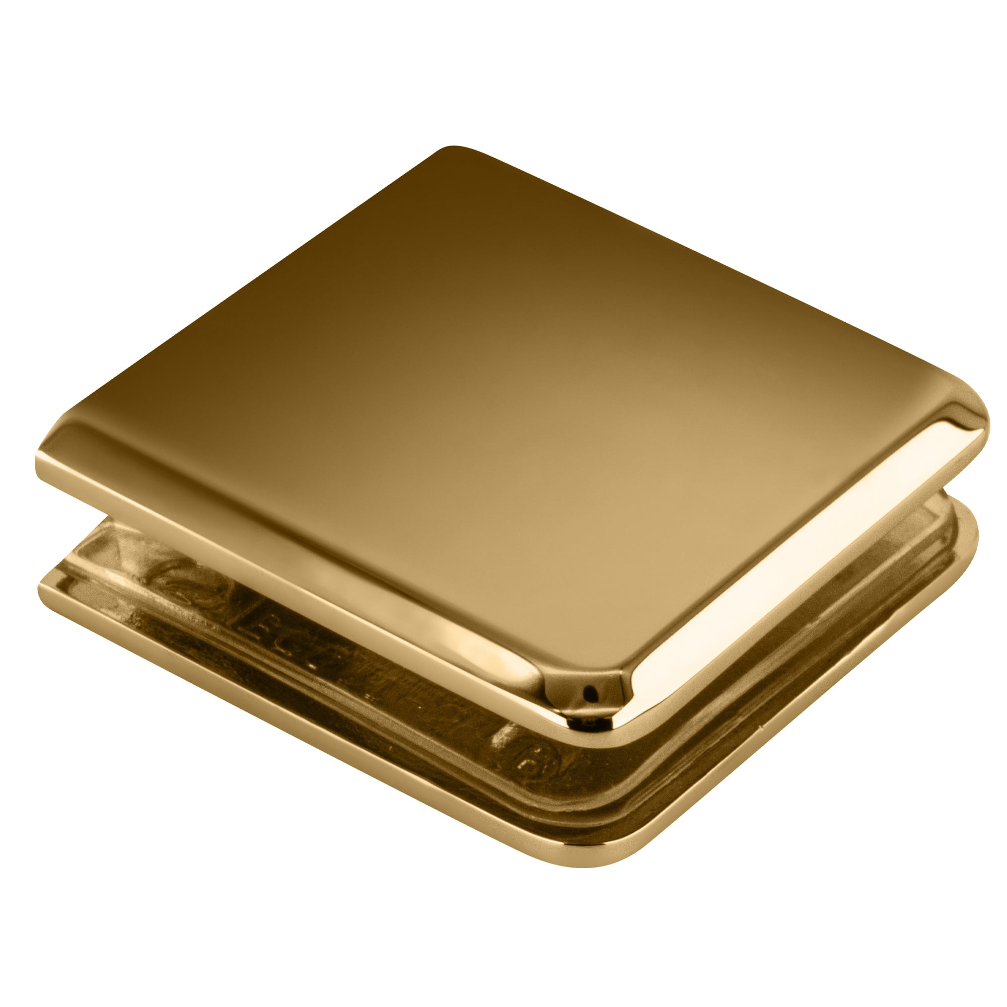 CRL BGCU1GP Gold Plated Beveled Style Notch-in-Glass Fixed Panel U ...