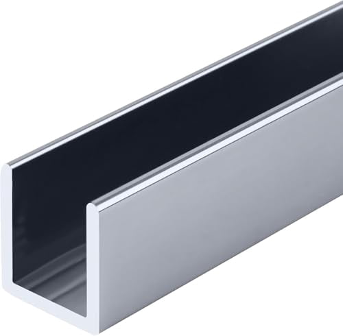 CRL Brite Anodized 1/2" Fixed Panel Shower Door Deep-U Channel - 95 in ...