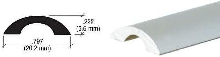 CRL Brite Anodized Frameless Shower Door Half-Round Threshold - 31 In ...