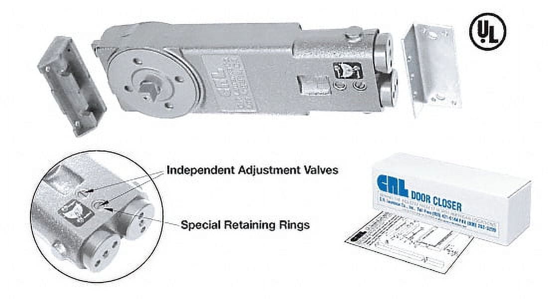 CRL CRL7172 Medium Duty 105 No Hold Open Overhead Concealed Closer Body ...