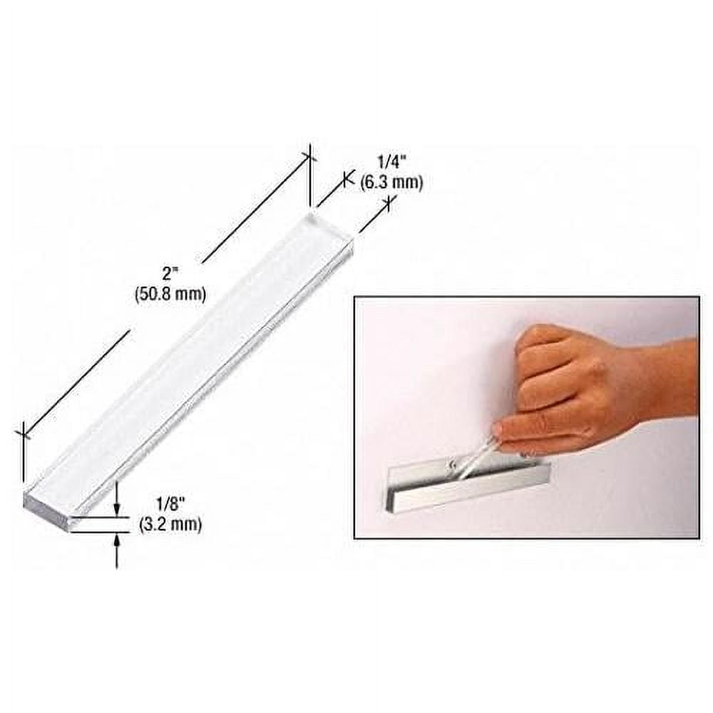 CRL Clear 1/8" X 1/4" X 2" Plastic Setting Blocks - PSB125 - 100 Pieces ...