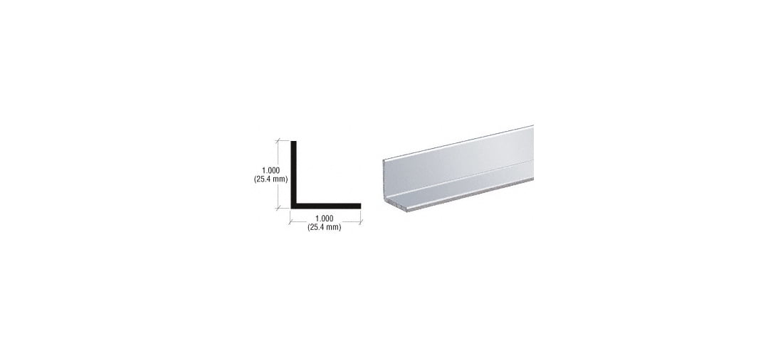 CRL D1634BA Brite Anodized 1" Aluminum Angle Extrusion 144" Stock ...