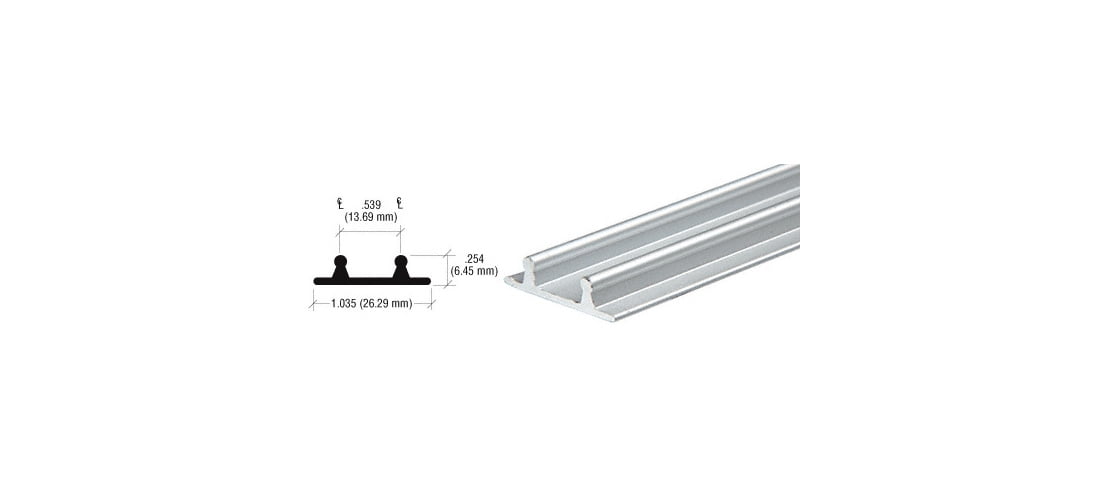 CRL D602BA Brite Anodized Aluminum Lower Channel for Deep Recess ...