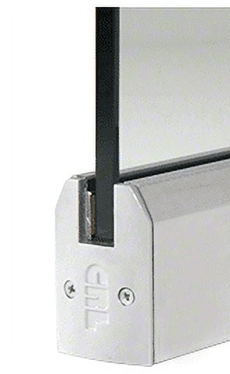 CRL DR2TSA12P Satin Anodized 1/2" Glass Low Profile Tapered Door Rail ...