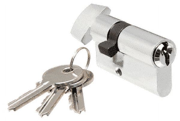 CRL EC4A Satin Chrome Keyed Cylinder Lock with Thumbturn - Walmart.com