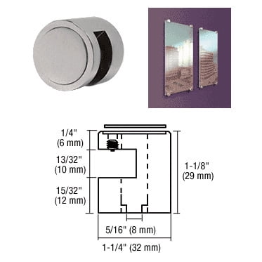 CRL EG38BS 316 Brushed Stainless Edge Grip for 3/8" Material - Walmart ...