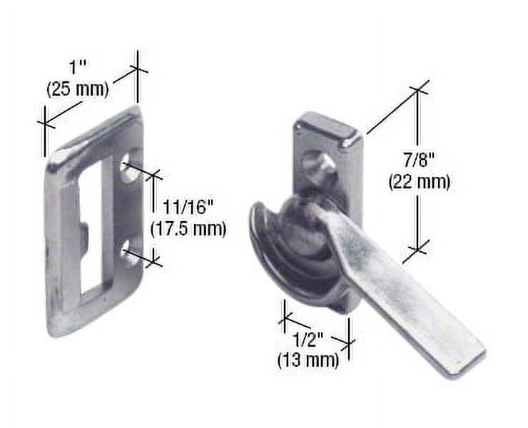 CRL F2510 Left Hand Sliding Window Latch with 7/8" Screw Holes Brite ...