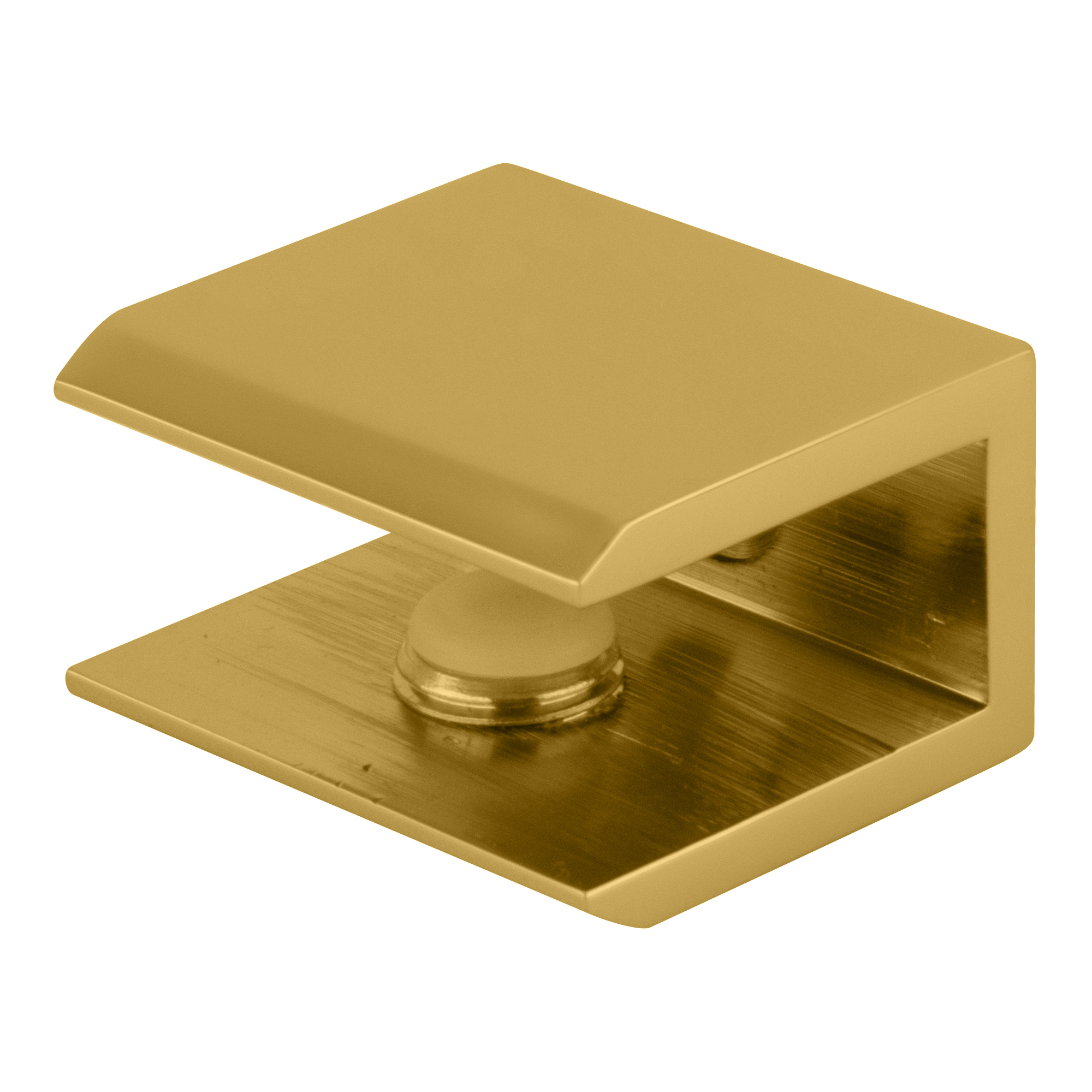 CRL FA10BR Polished Brass Square Interior Shower Shelf Clamp - Walmart.com