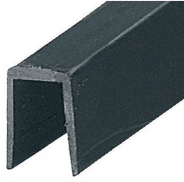 CRL GR6PV Black 15mm U-Channel Cap Rail Vinyl Insert - 100' Roll ...