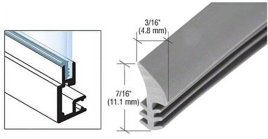CRL GS301C Gray Universal Glazing Spline - 100 ft Roll - Walmart.com
