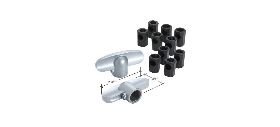 CRL H3885 Aluminum Universal T-Crank Window Handle - pack of 2 ...