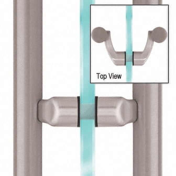 CRL LP0BS Brushed Stainless Offset Mount Mid-Post for Ladder Pulls ...