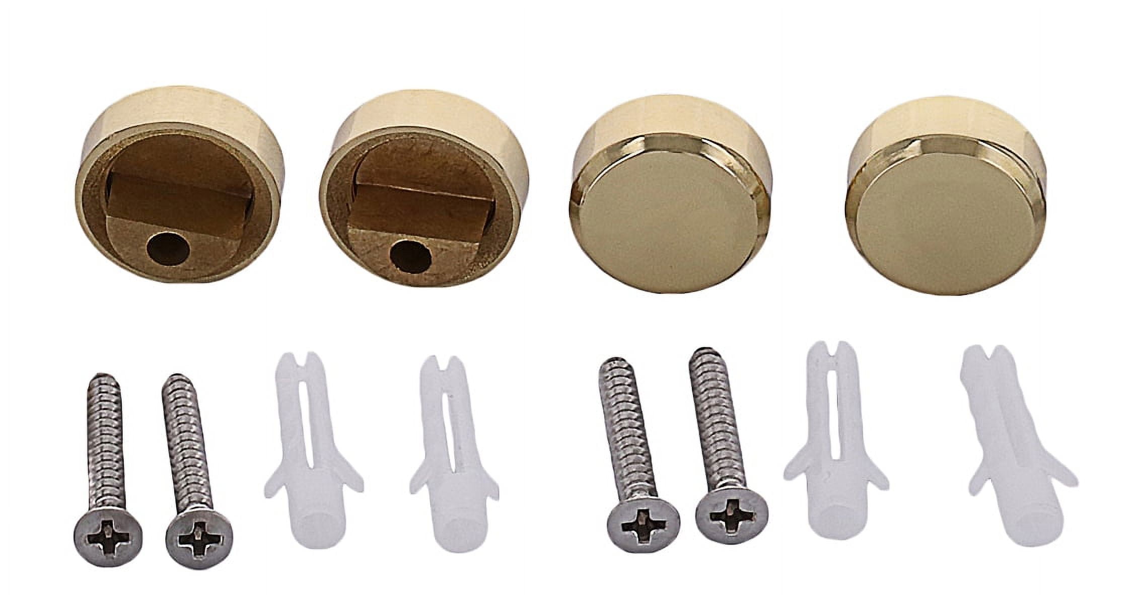 CRL MC02BR Polished Brass Round Mirror Clip Set - Walmart.com