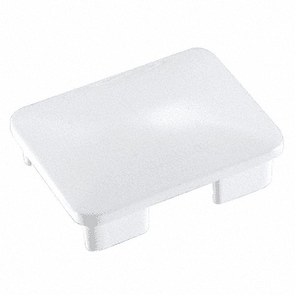 CRL PC1EWW Sky White Rectangular AWS Post Cap for 180 Degree Center or ...