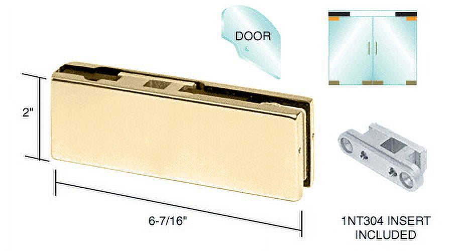 CRL PH21BBR Brass European Top Door Patch Fitting With 1NT304 Insert - Walmart.com