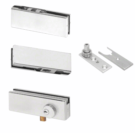 CRL PHA2LA Satin Anodized North American Patch Door Kit for Use with ...