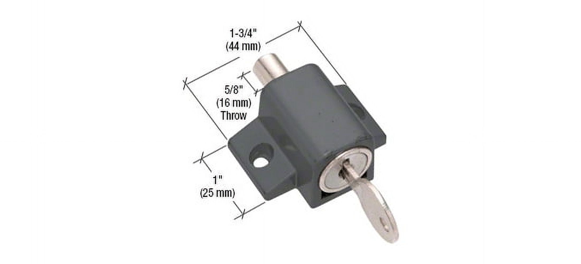 CRL S4005 Black Keyed Patio Door Lock - Walmart.com