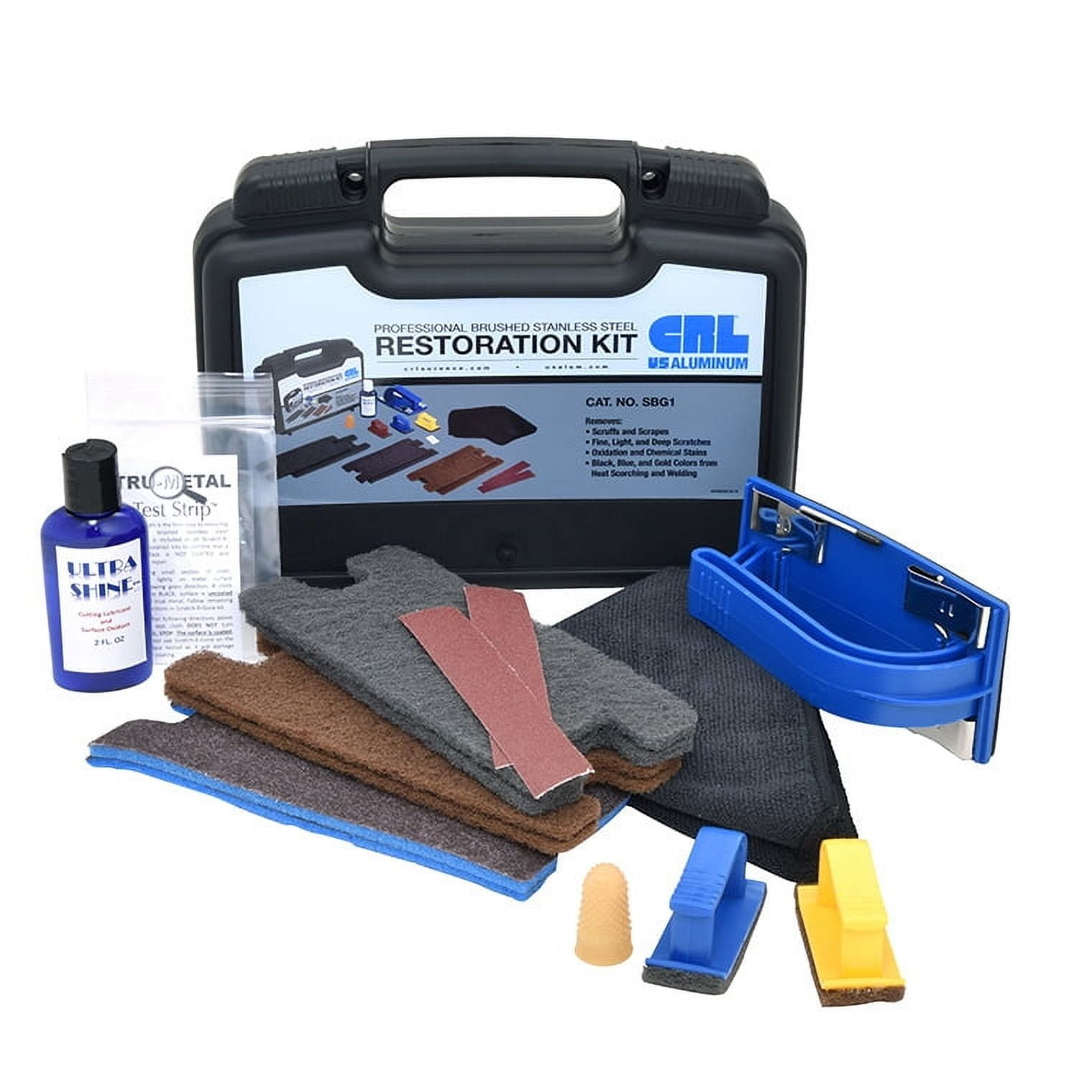 CRL SBG1 Professional Brushed Stainless Steel Restoration Kit Black ...