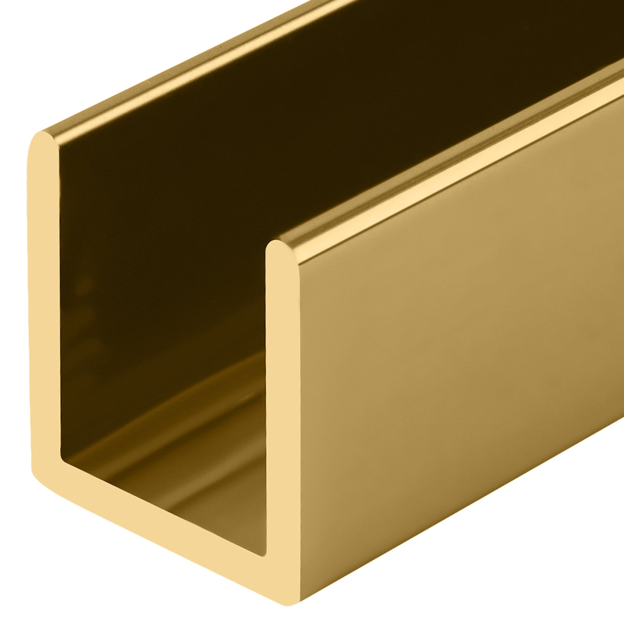 CRL SDCD12BGA Brite Gold Anodized 1/2" Fixed Panel Shower Door Deep U ...