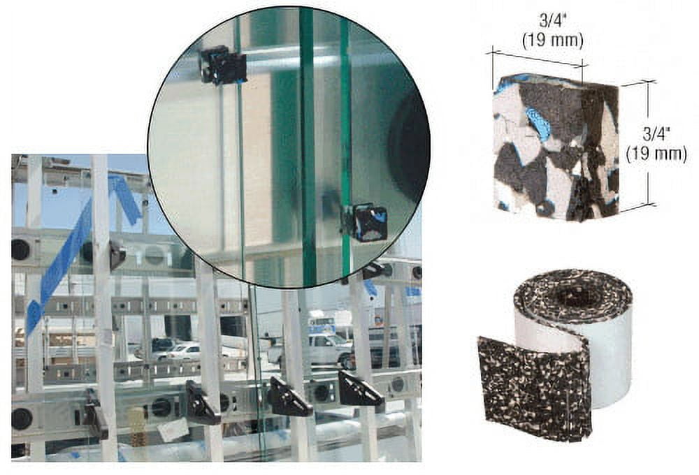 CRL SP1434 3/4" x 3/4" x 1/4" Sponge Rubber Shipping Pads - Roll White ...