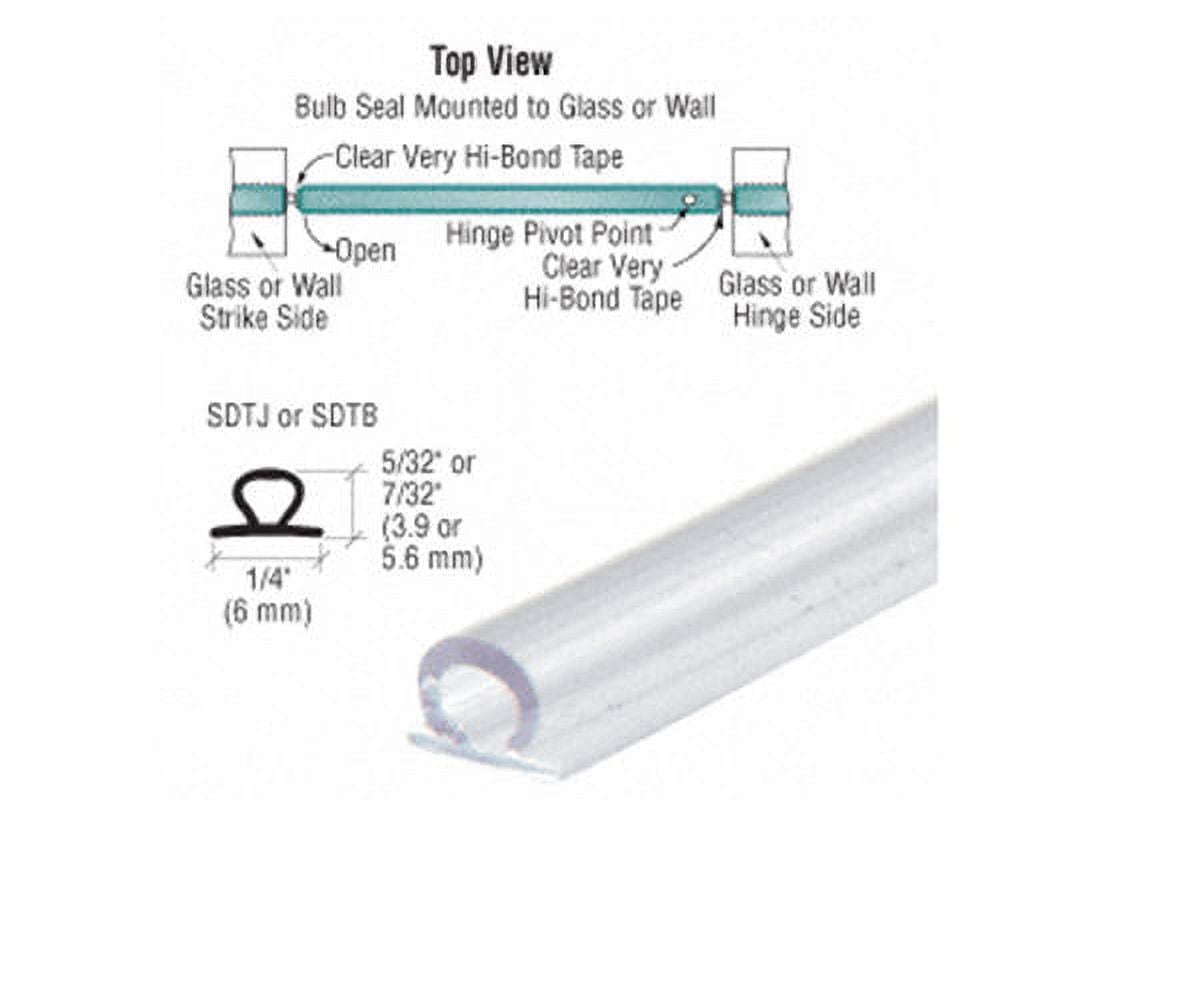 CRL Translucent Vinyl Bulb Seal 7/32" Gap - 95 in long - 5 Pack ...