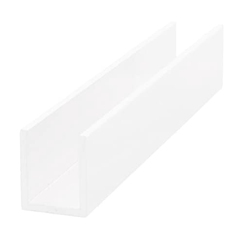 CRL White 1/2" Fixed Panel Shower Door Deep-U Channel - 95 in long ...
