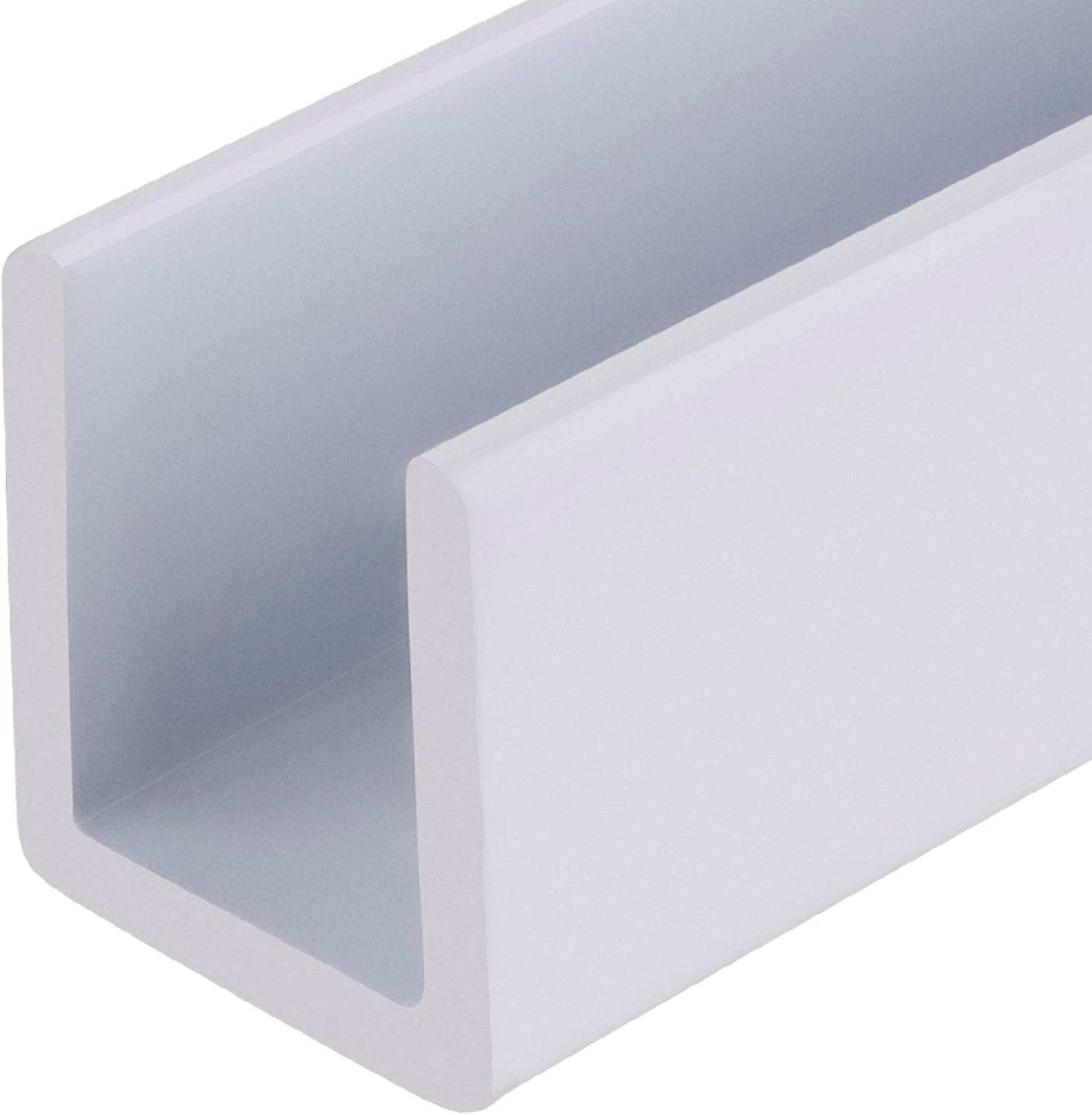 CRL White 1/2" Fixed Panel Shower Door Deep-U Channel - 95 in long ...
